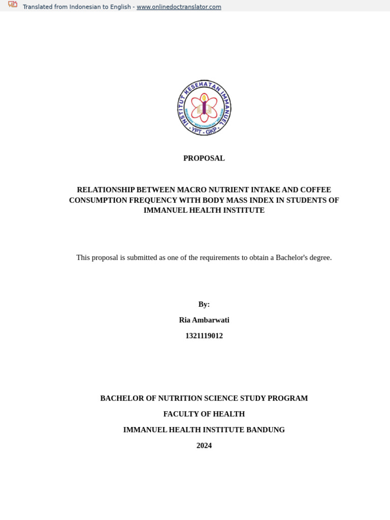 Draft Proposal Septiya 20 - 12 - 24.id - en | PDF | Food Energy | Nutrients