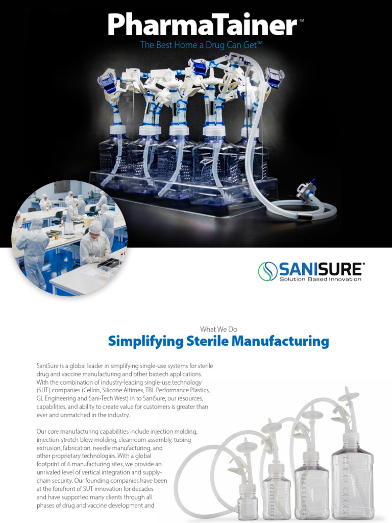 SaniSure Pharmatainer Brochure | PDF | Sterilization (Microbiology ...