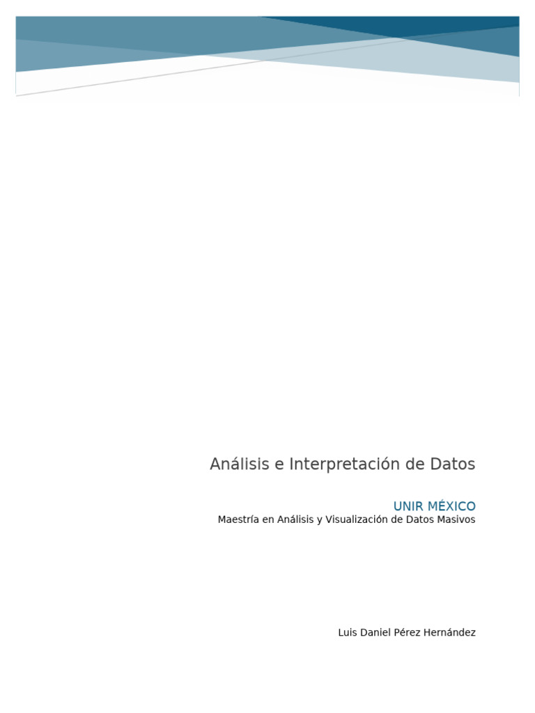 Act 1 Analisis e Interpretacion de Datos | PDF | Matemáticas Aplicadas | Informática