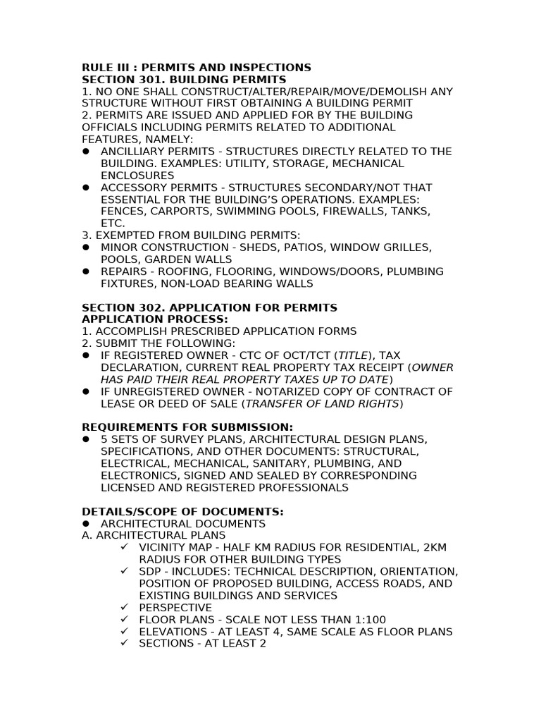 Rule Iii and Iv Summary | PDF | Elevator | Sanitary Sewer