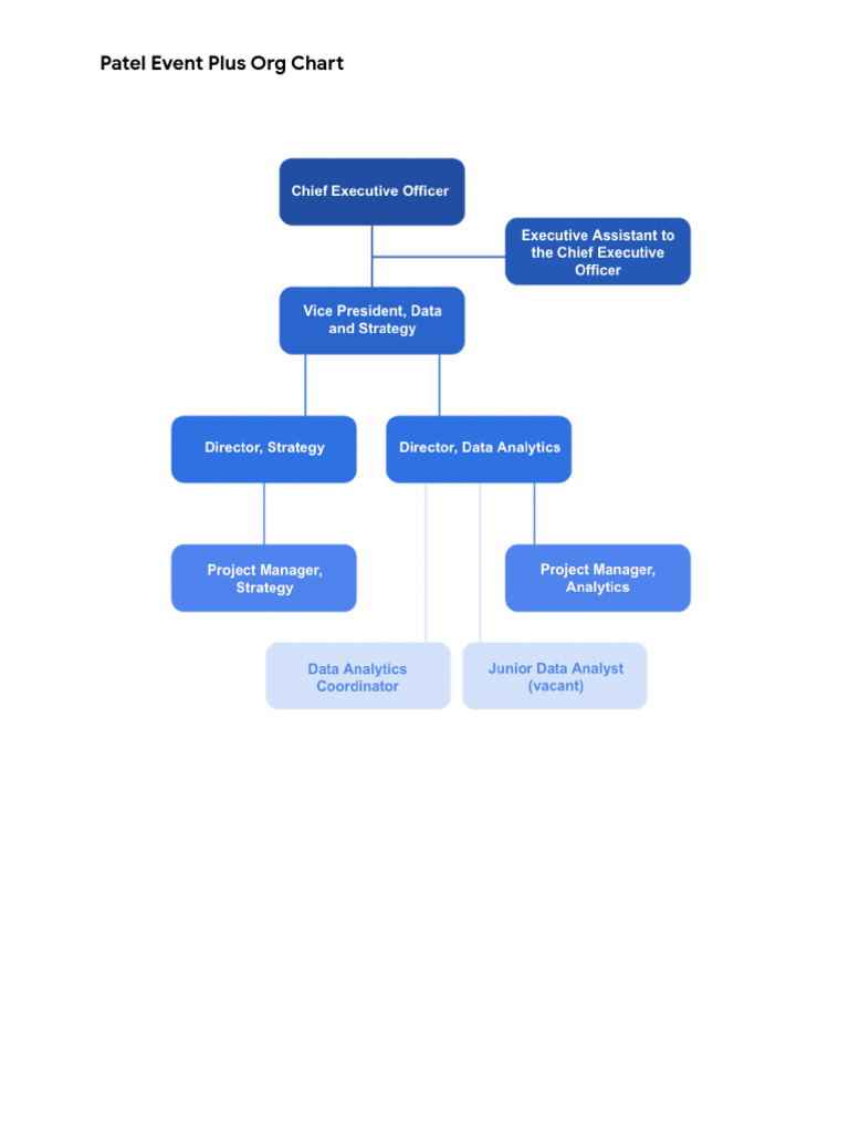 Patel Event Plus Org Chart | PDF