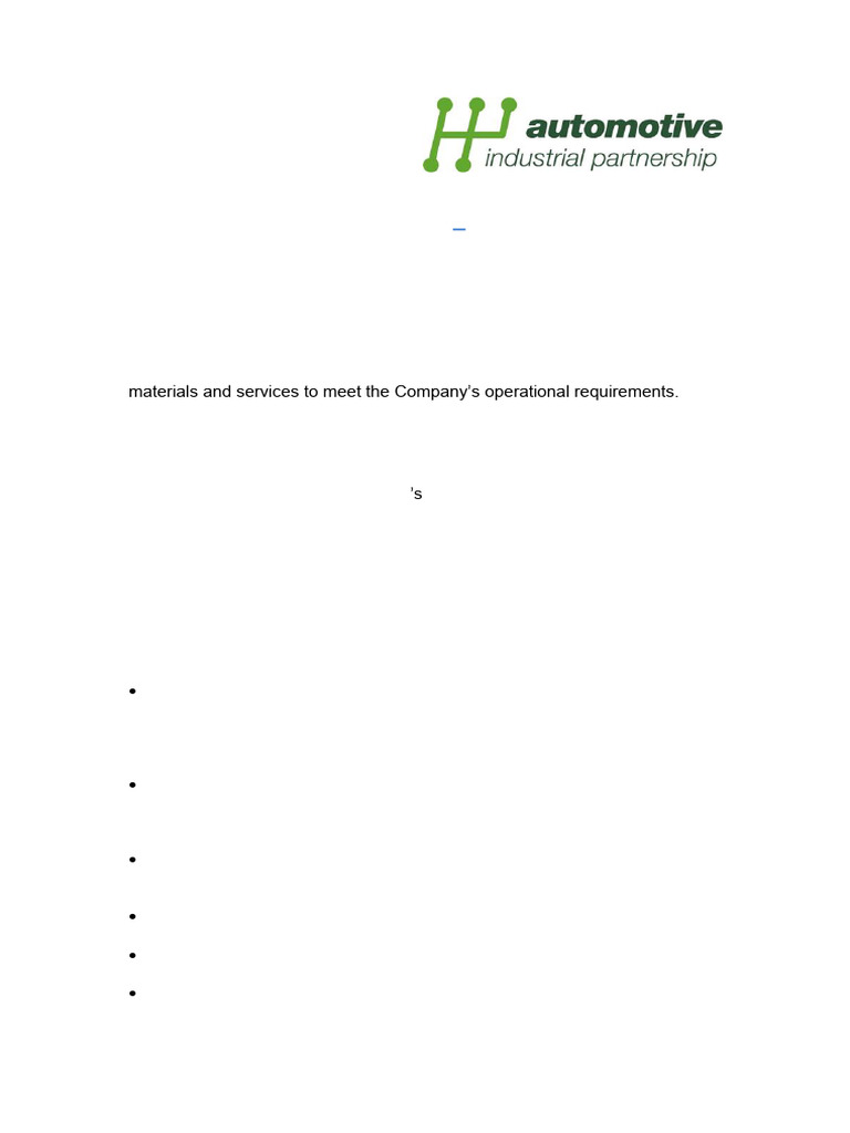 Procurement Manager Generic JD | PDF | Procurement | Supply Chain