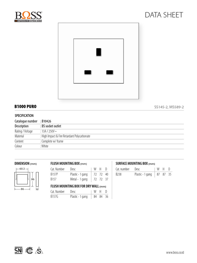 Electrical Socket Specifications | PDF