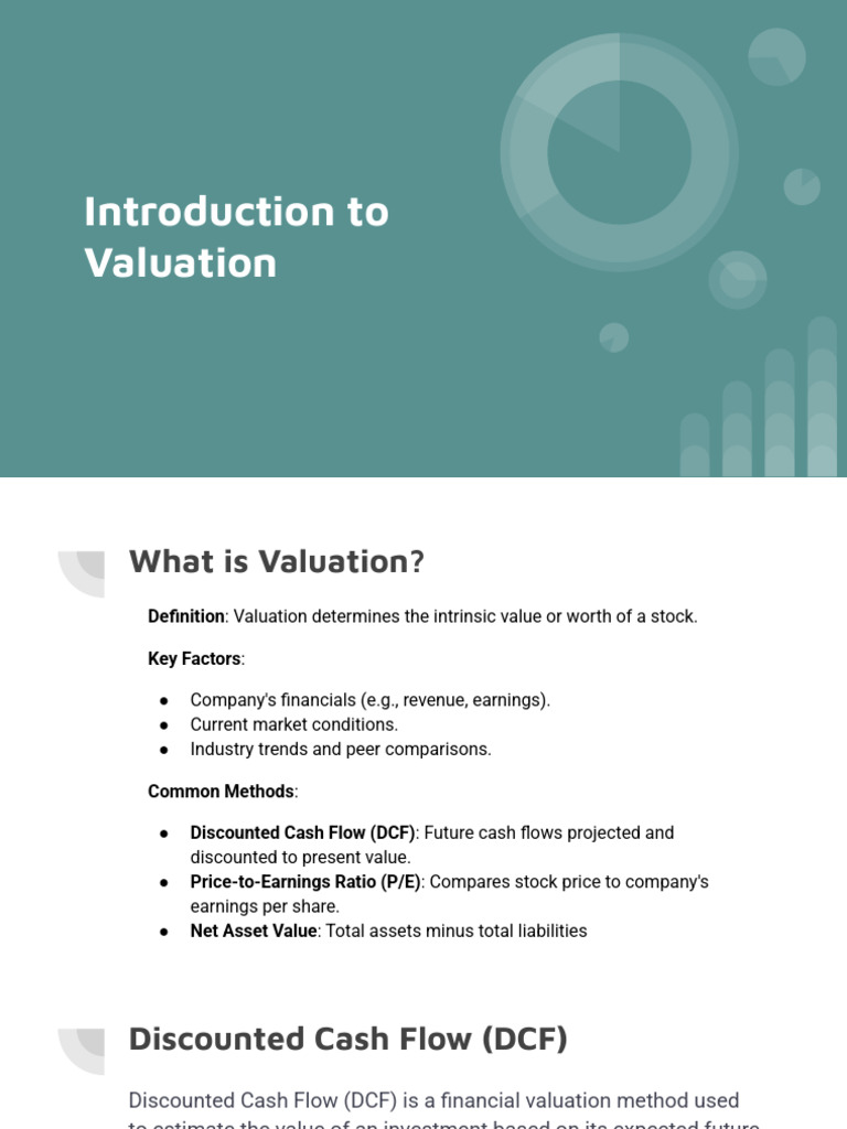 Introduction to Valuation Finance 101 | PDF | Discounted Cash Flow ...
