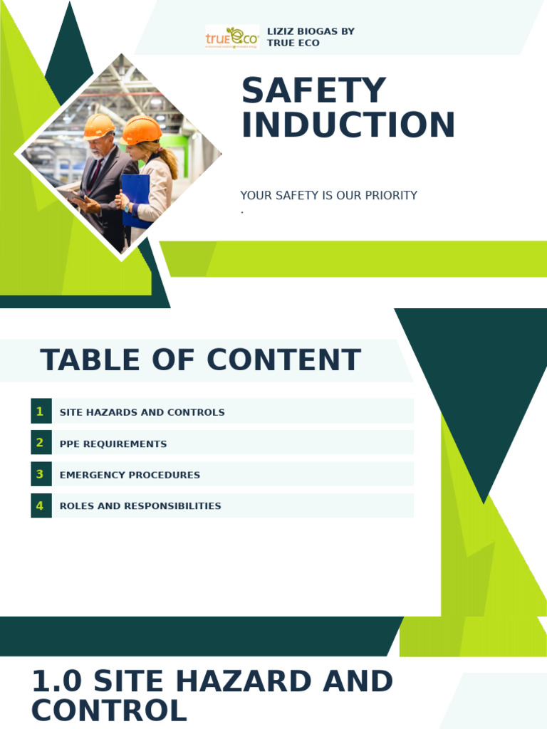 Biogas Plant Safety Induction Guide | PDF | Personal Protective ...