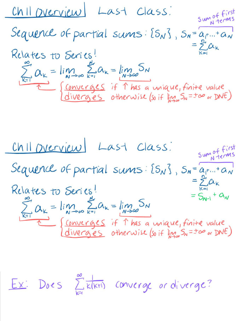 Calculus Sequences and Series Notes | PDF