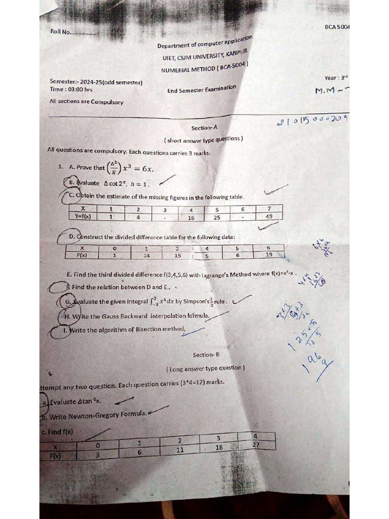 Numerical Method Solution | PDF