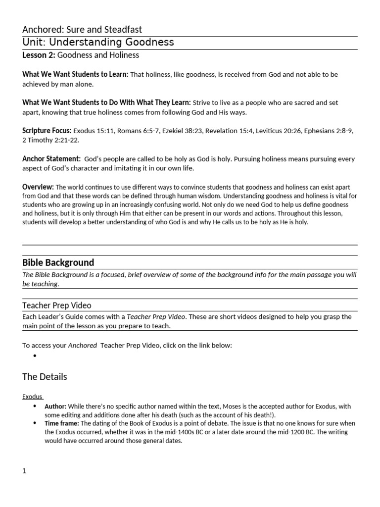 Lesson 2 Leaders Guide | PDF | Paul The Apostle | Book Of Leviticus