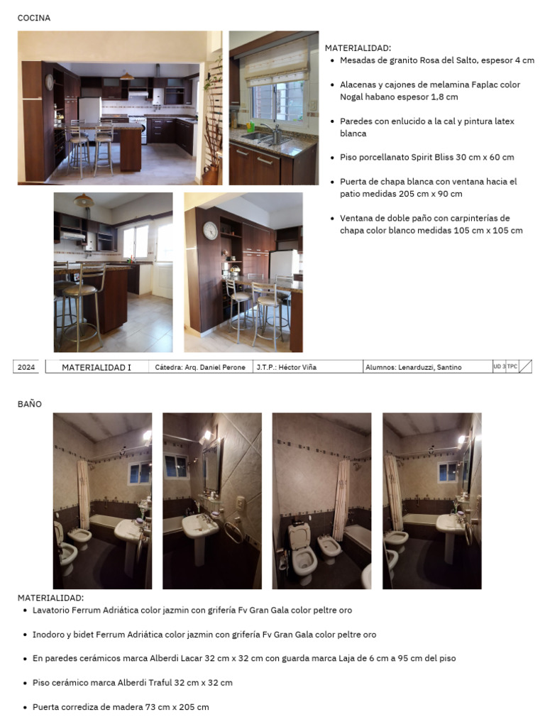 Materialidad Cocina Baño Escalera | PDF