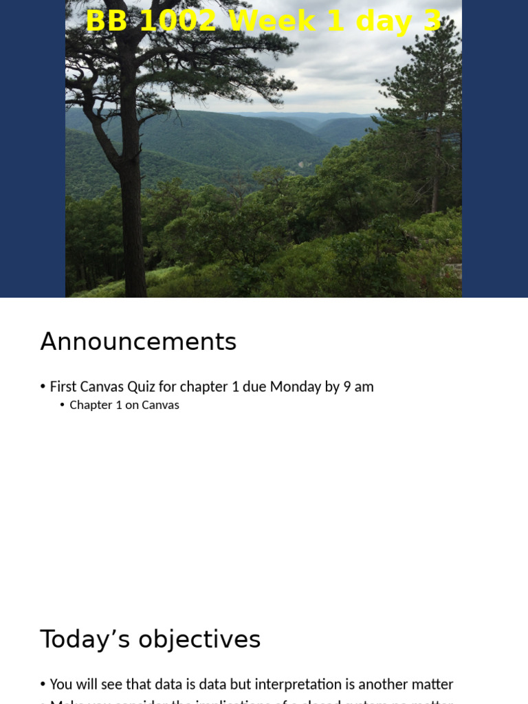 BB 1002 Lecture Day 3 C 2025 Student | PDF | Deforestation ...