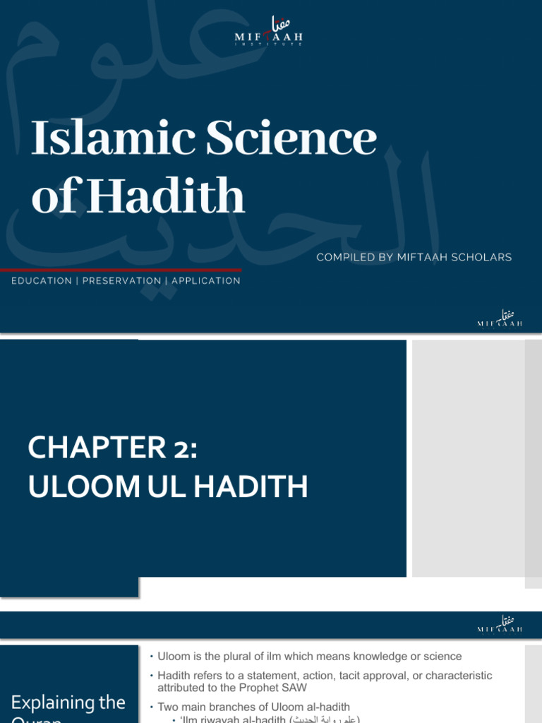Islamic Studies in Hadith NEW | PDF | Hadith | Muhammad