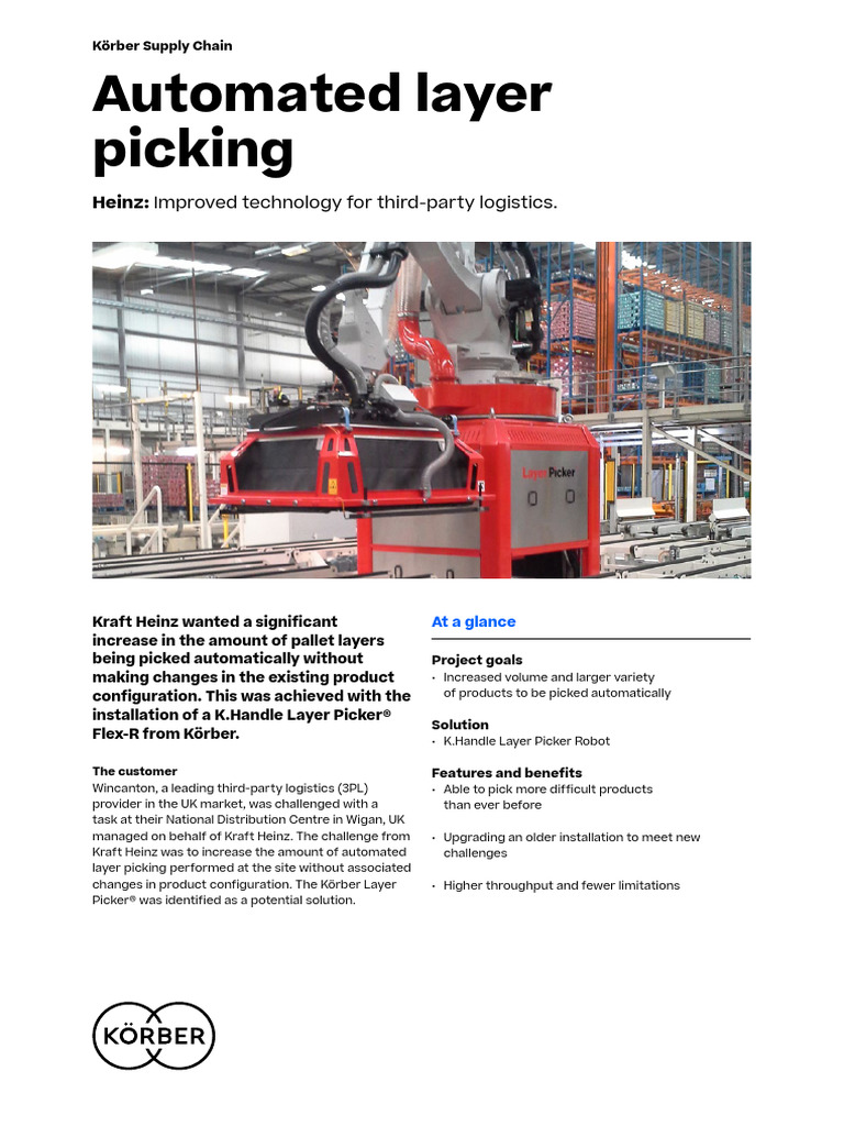 Layer Picker System Case Study - CS - Heinz - EN | PDF | Logistics | Pallet