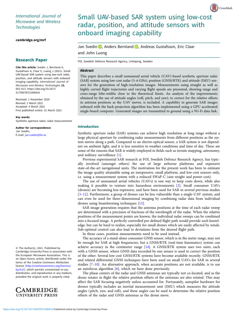 small-uav-based-sar-system-using-low-cost-radar-position-and-attitude ...