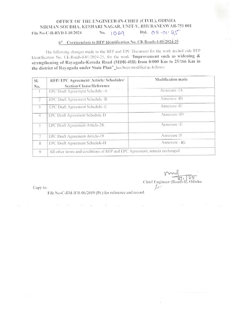 6thcorrigendum Rayagada Kerada | PDF | Road Surface | Road