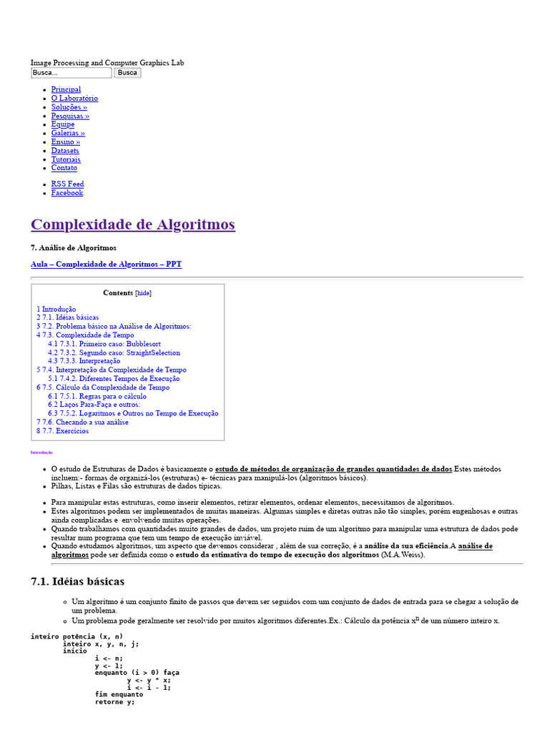 Complexidade de Algoritmos | PDF | Algoritmos | Complexidade do tempo