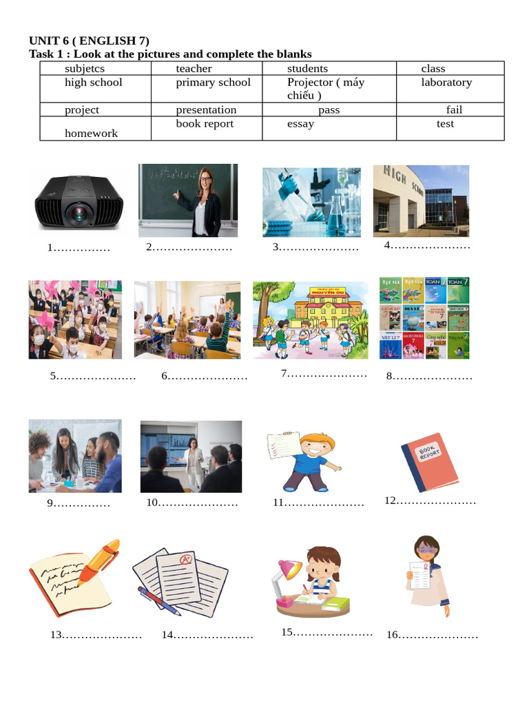 English 7 Unit 6 Exercises and Answers | PDF