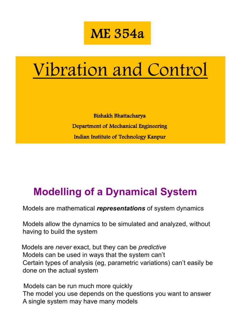 Mod 1 Vib Cont Lec 2 | PDF | Lagrangian Mechanics | Theoretical Physics
