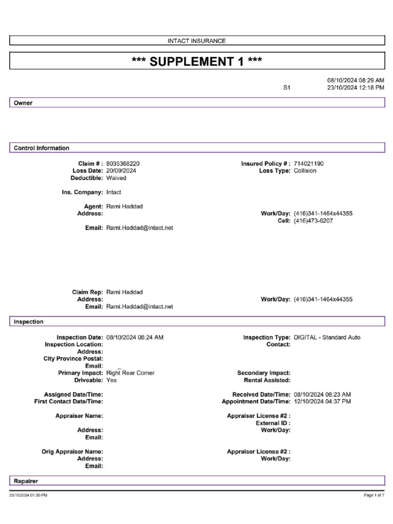 DamageEstimate Stocknumber | PDF