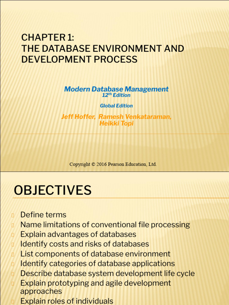 Ch01 - The Database Environment and Development Process | PDF | Databases | Data Model