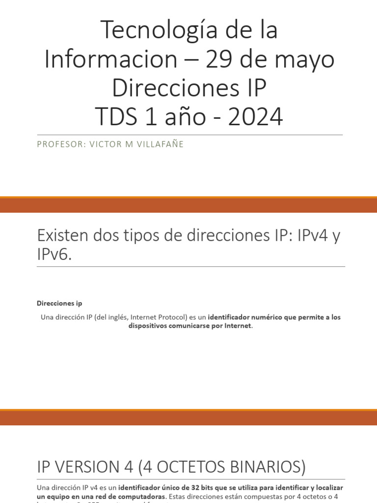 Clase 29 Mayo Ip Segunda Parte Reload | PDF | Dirección IP | Yo Pv6