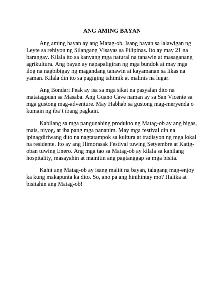 Ang Aming Bayan | PDF