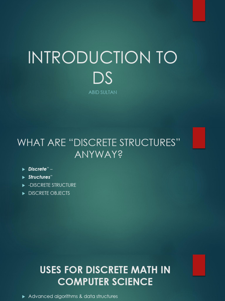 Introduction to Discrete Structures in CS | PDF