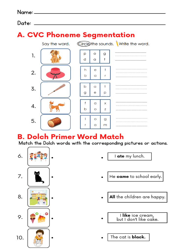Colorful Illustrative Verbs Matching English Worksheet | PDF