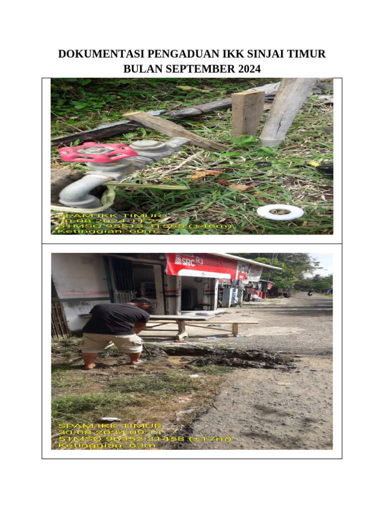 DOKUMENTASI PENGADUAN IKK SINJAI TIMUR | PDF