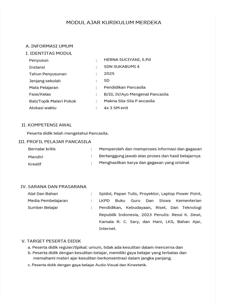 M.A Pend Pancasila - Bab 4 Mengenal Pancasila | PDF