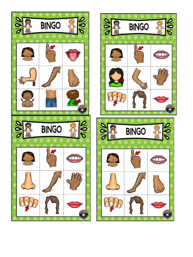 Bingo de Body Parts | PDF