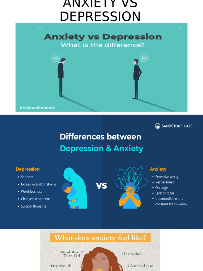 Anxiety Vs Depression | PDF