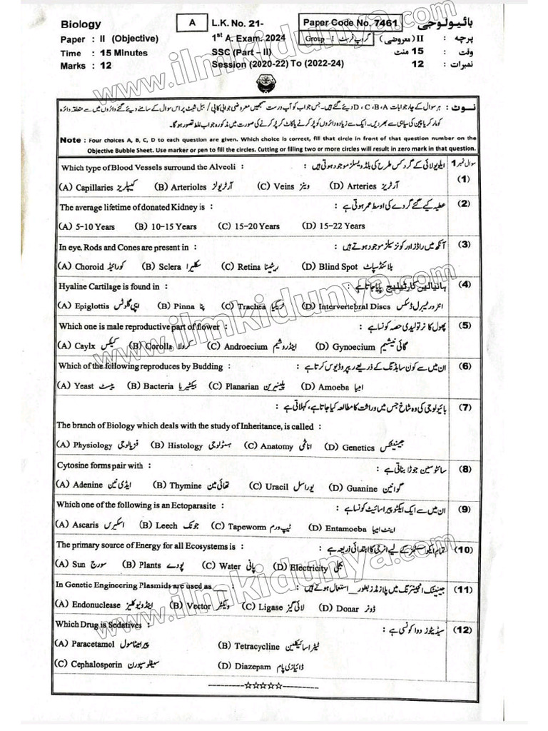 10th Class Past Papers | PDF