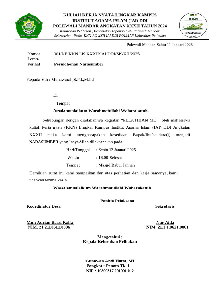 Undangan KKN PROKER 2024 | PDF