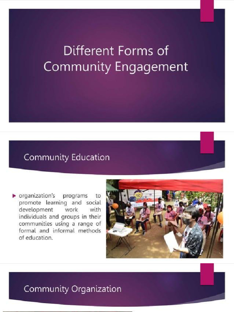 Lesson 7-Part 1, Forms of Community Engagement That Contribute To ...