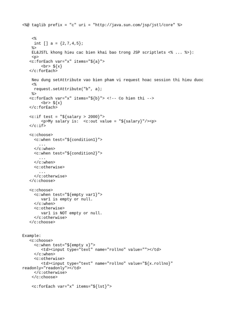 JSTL | PDF