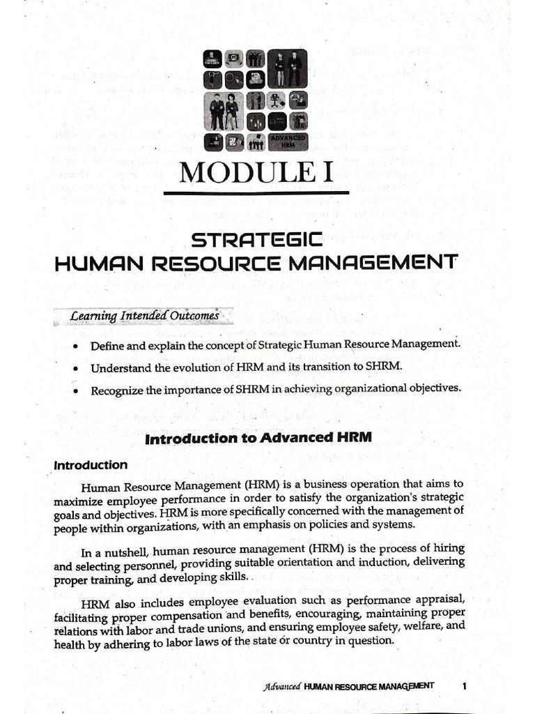 Hrm Module 1 Pdf