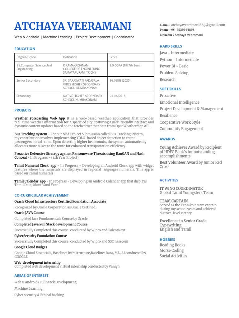 ATCHAYA VEERAMANI (3)_removed | PDF | Java (Programming Language) | Android (Operating System)