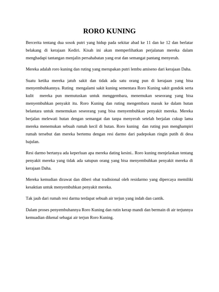 Roro Kuning Fix | PDF
