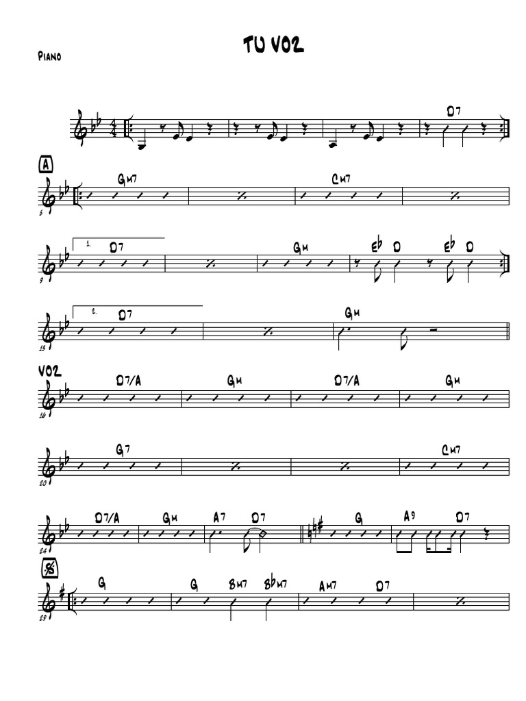 TU VOZ GM - Piano - Mus | PDF