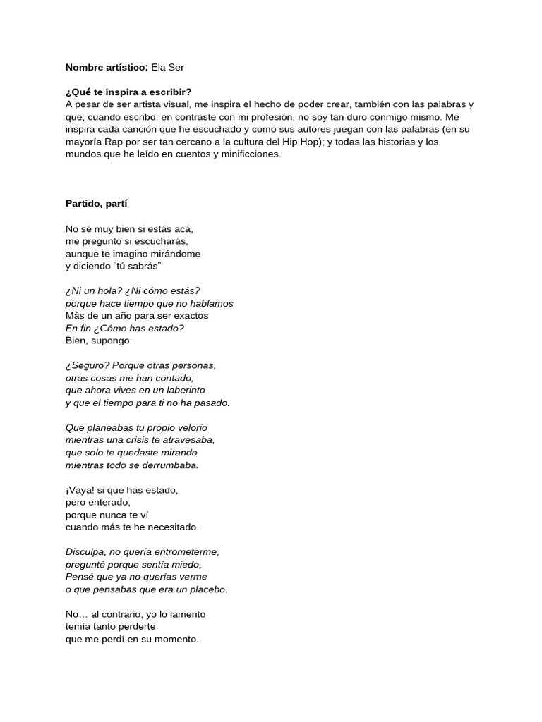 Poemas Ela Ser | PDF | Especialidades Medicas | Medicina