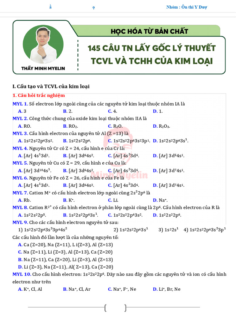 145 TCVL & TCHH kim loại | PDF