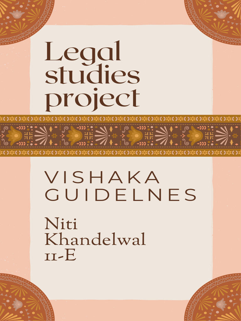 Vishaka Guidelines Legal Studies Project | PDF