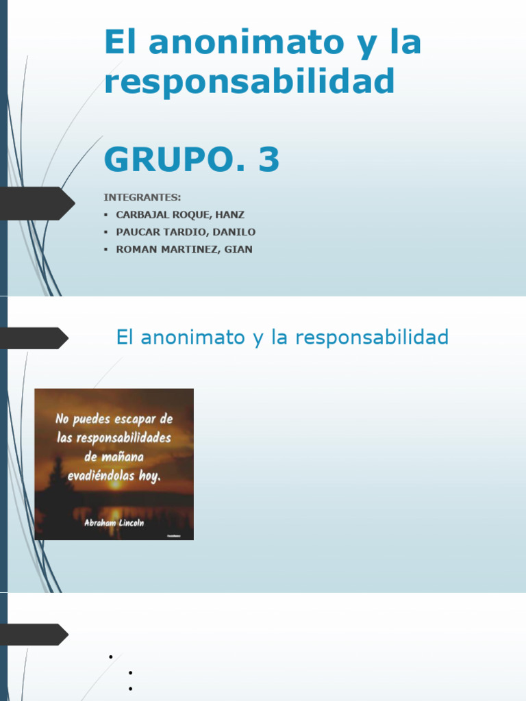 Anonimato y Responsabilidad en Internet | PDF | Anonimato | Psicología ...