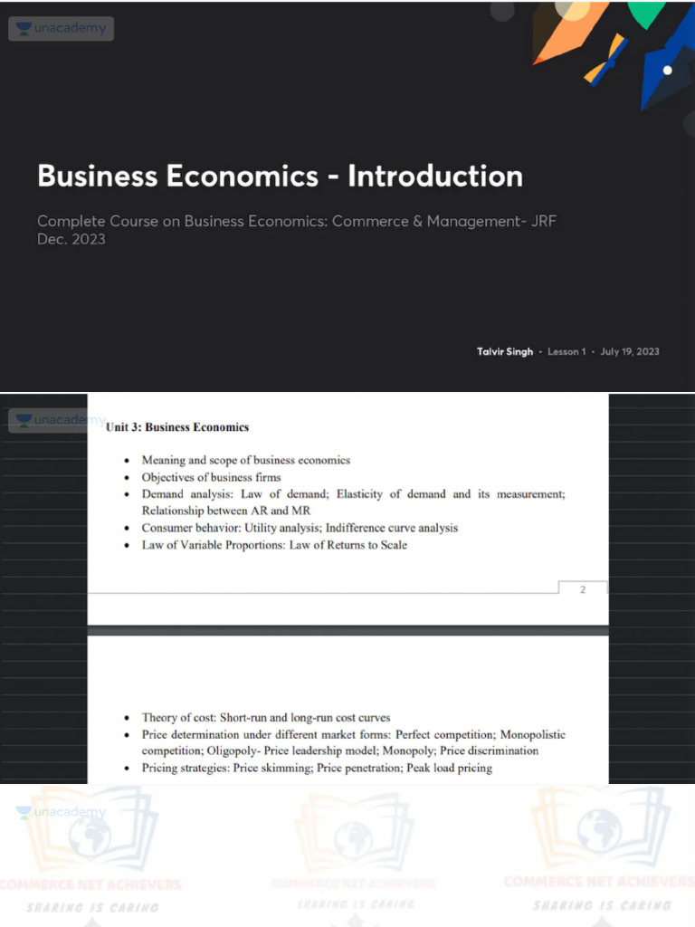 Business Economics Introduction No Anno | PDF