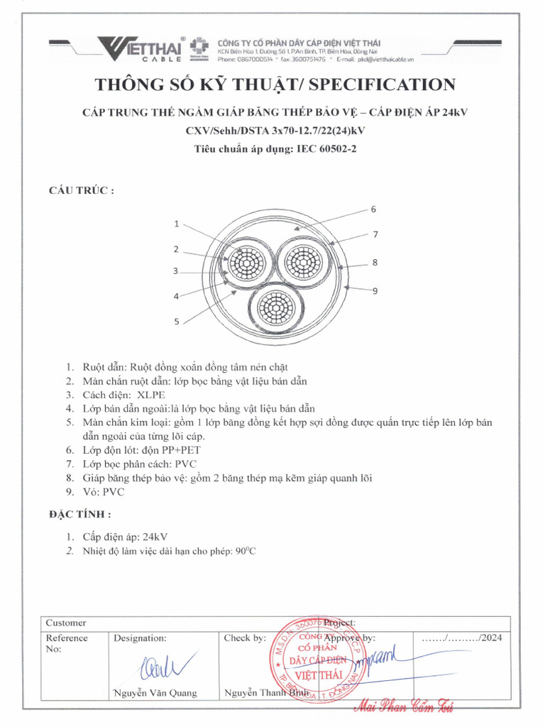 TSKT CXV-Sehh-DSTA 3x70-24kV | PDF
