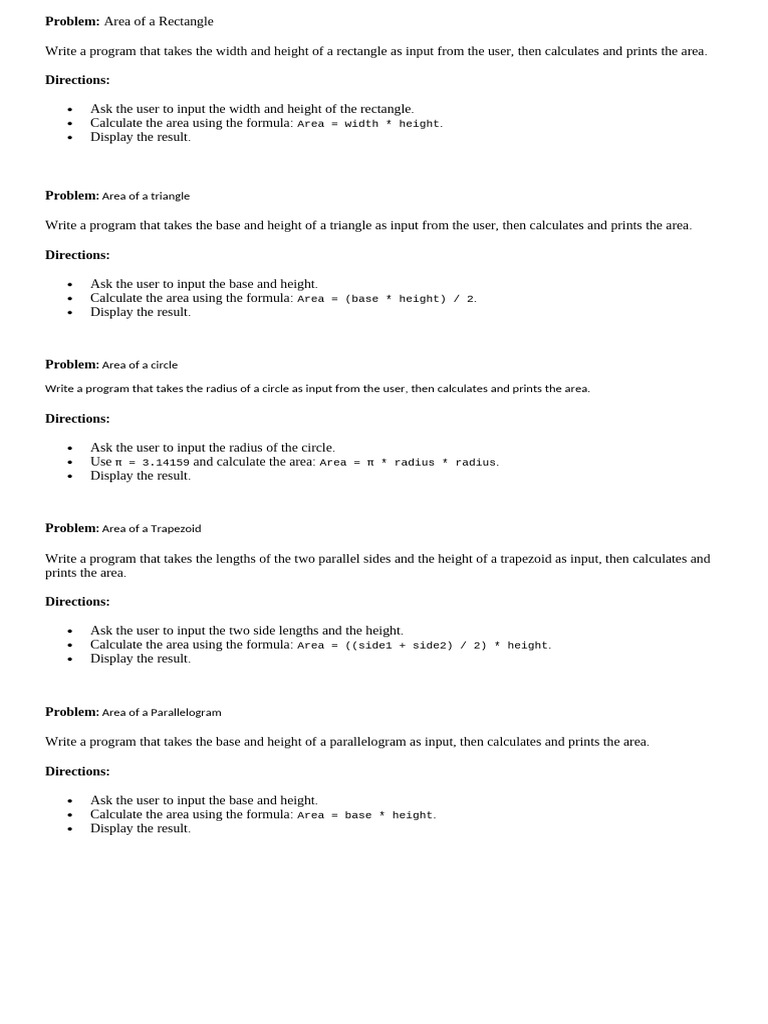 Problem1 assessment | PDF | Area | Euclidean Geometry
