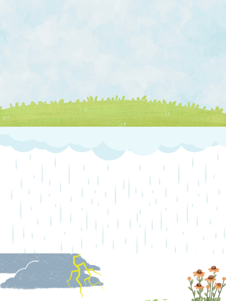 Presentasi Pendidikan Mengenal Cuaca Hujan Biru Hijau Gaya Ilustratif ...