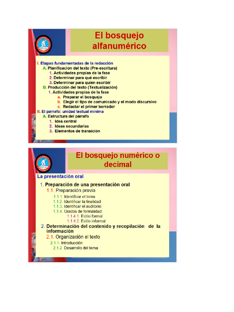 TIPOS DE BOSQUEJOS | PDF