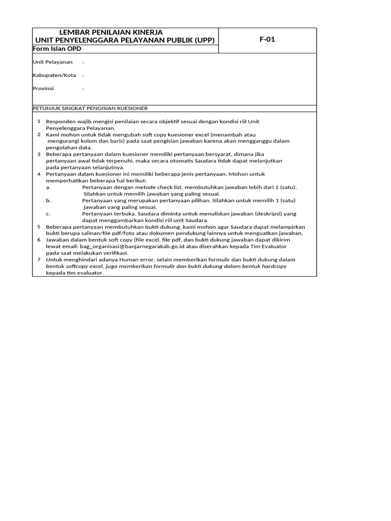 Format Evaluasi OPD | PDF