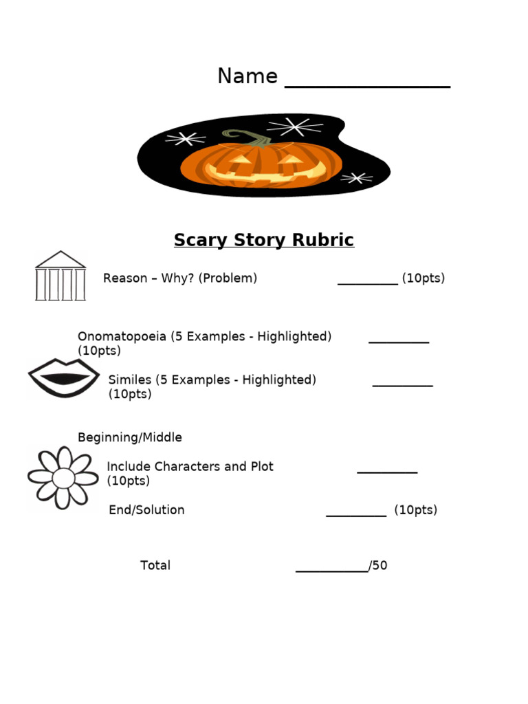 Scary Story Rubric | PDF